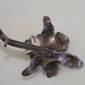 Handmade Orchid Pin Sterling Silver Vintage Pearl - Etsy