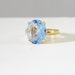 Blue Stone Fashion Ring Vintage Gold Plate Size 8 - Etsy