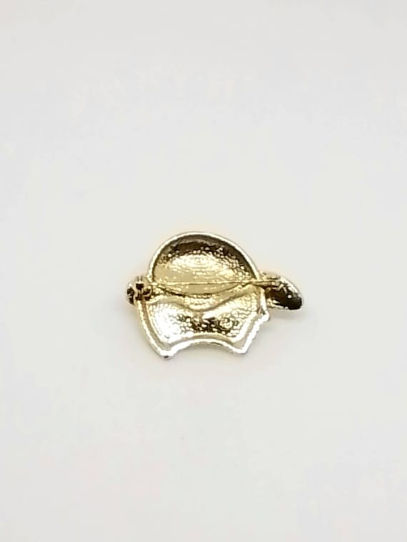 Vintage Face Pin Profile Deco Style Rhinestones - Gem