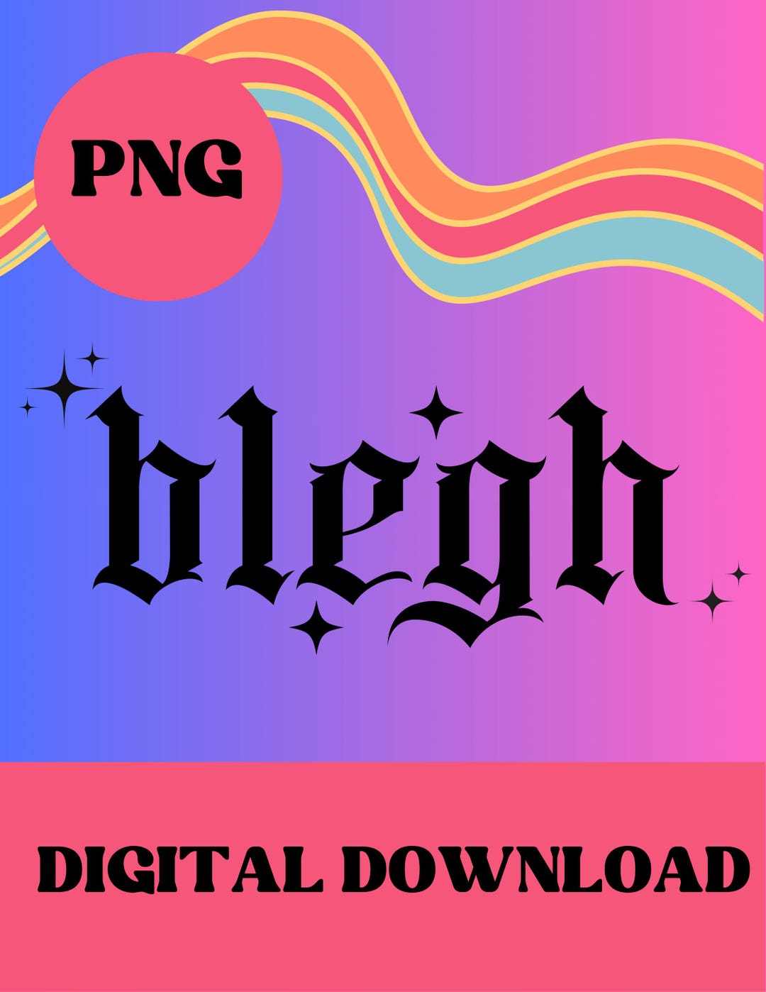 Blegh and Stars PNG, SVG Digital Download Emo Sticker - Etsy