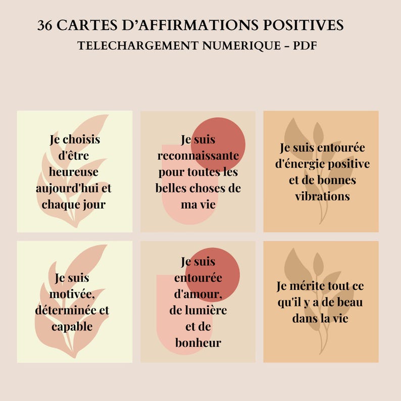 Printable Positive Affirmation Cards, Instant Pdf, Self-confidence ...