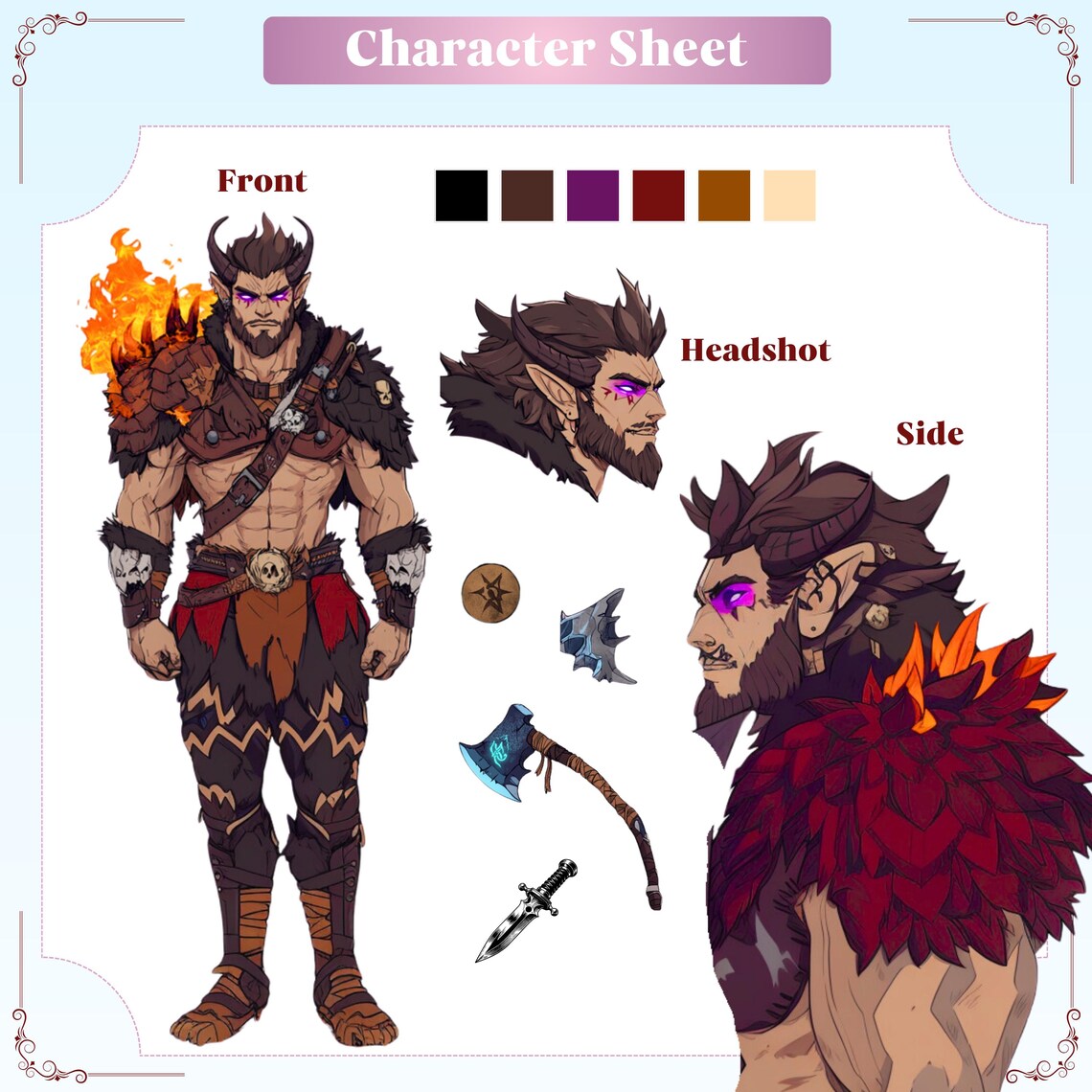 Character Reference Sheet , Anime Reference Sheet, Vtuber Reference ...