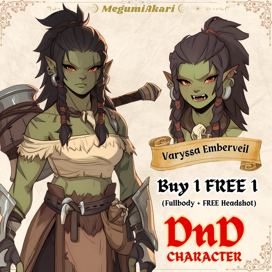 Custom DND Character, Custom Dnd Portrait, Dnd,dnd Character Commission ...