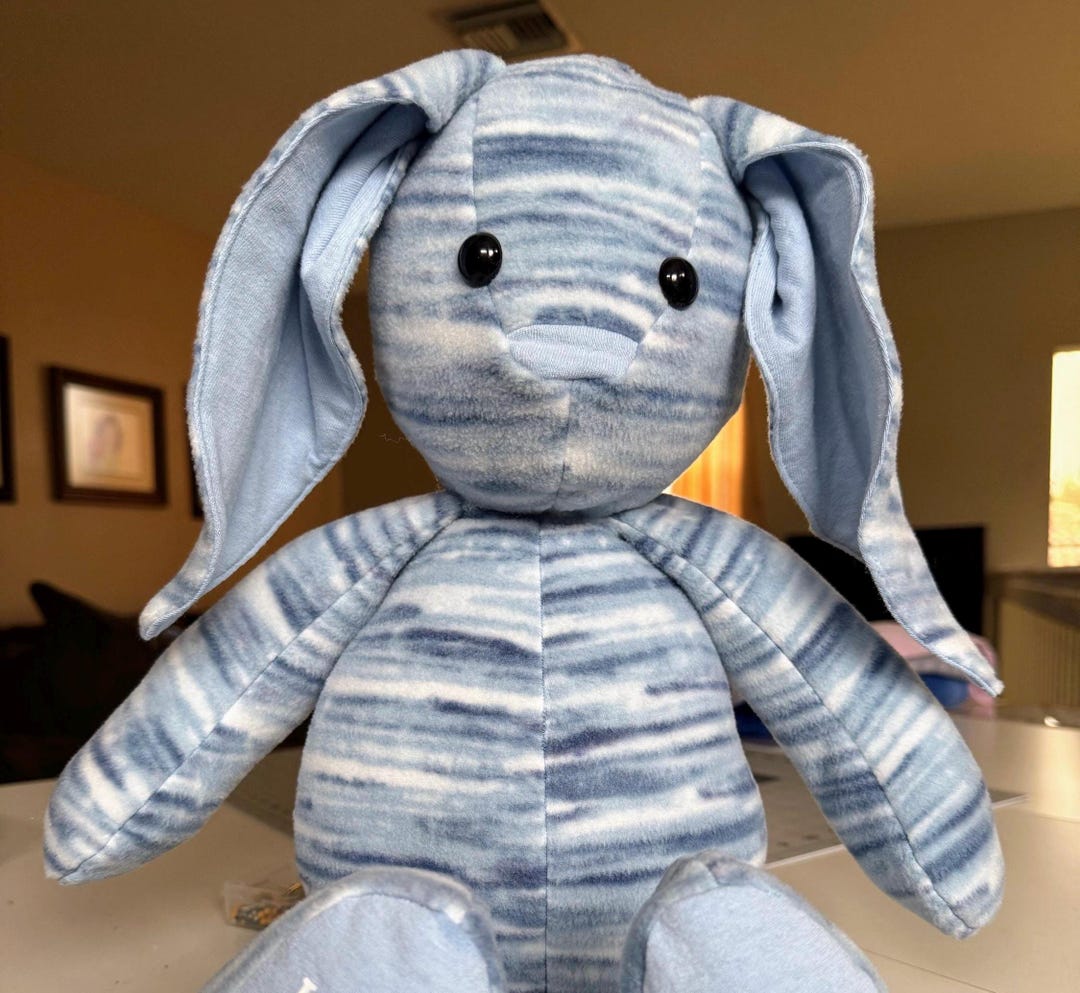 Memory Bunny Made From Your Loved One's Clothing or Uniforms. Custom ...