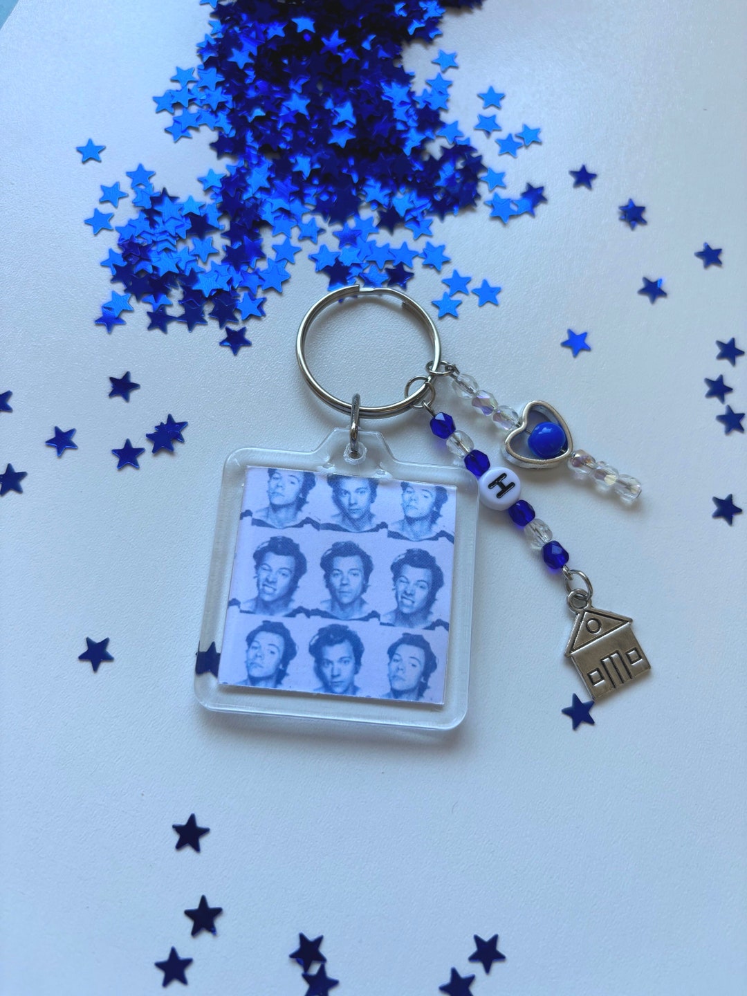 Harry Styles Blue Photobooth Keychain - Etsy