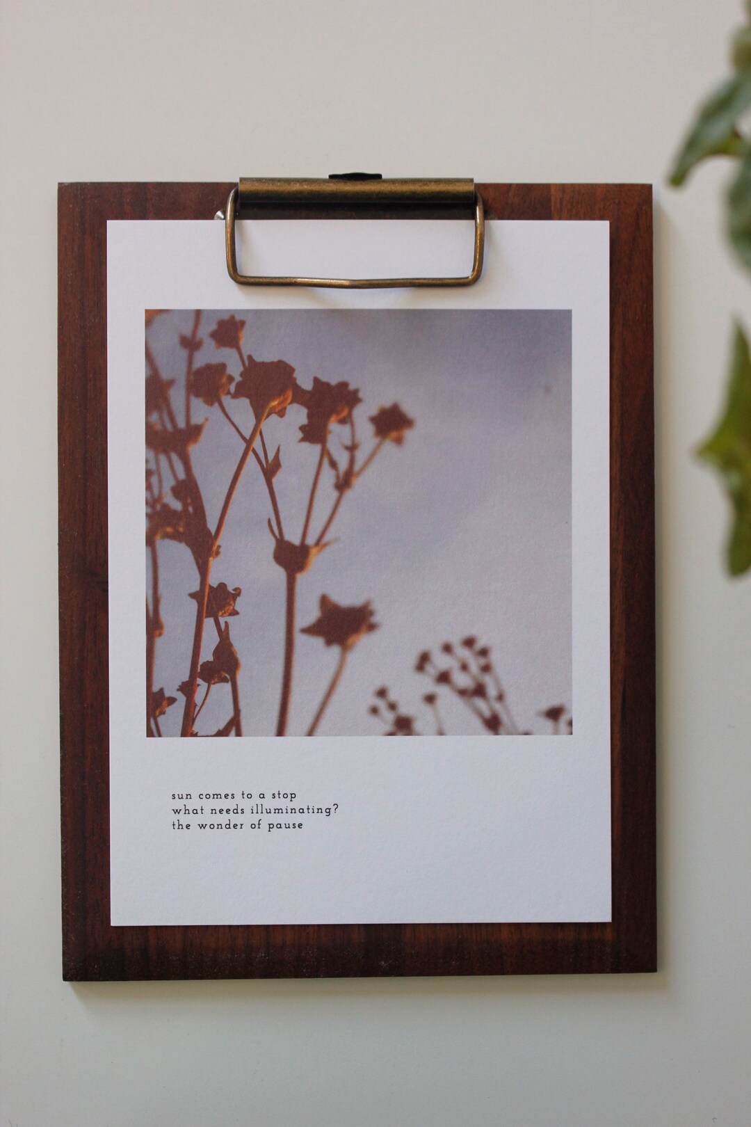 Haiku Print - Sun Comes to a Stop - 8x10 Fine Art Print by Natalie ...