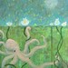 The Octopus (picks Lotus Blossoms at Midnight), 13x19 Fine Art Print ...