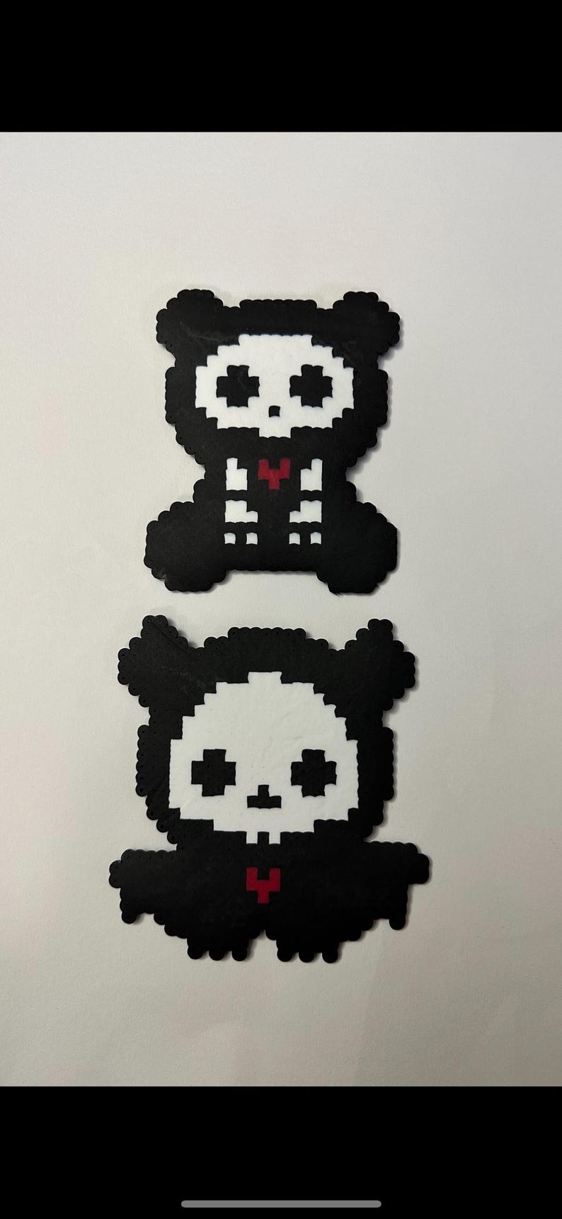Halloween Skelanimal Bat & Bear Perler Bead Pixel Art Spooky - Etsy