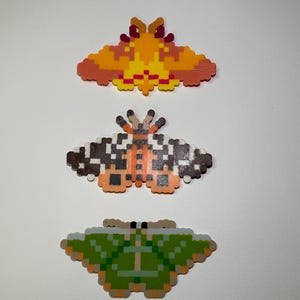 Bug Perler Bead Art Moth Insect Beads Pixel Art - Etsy