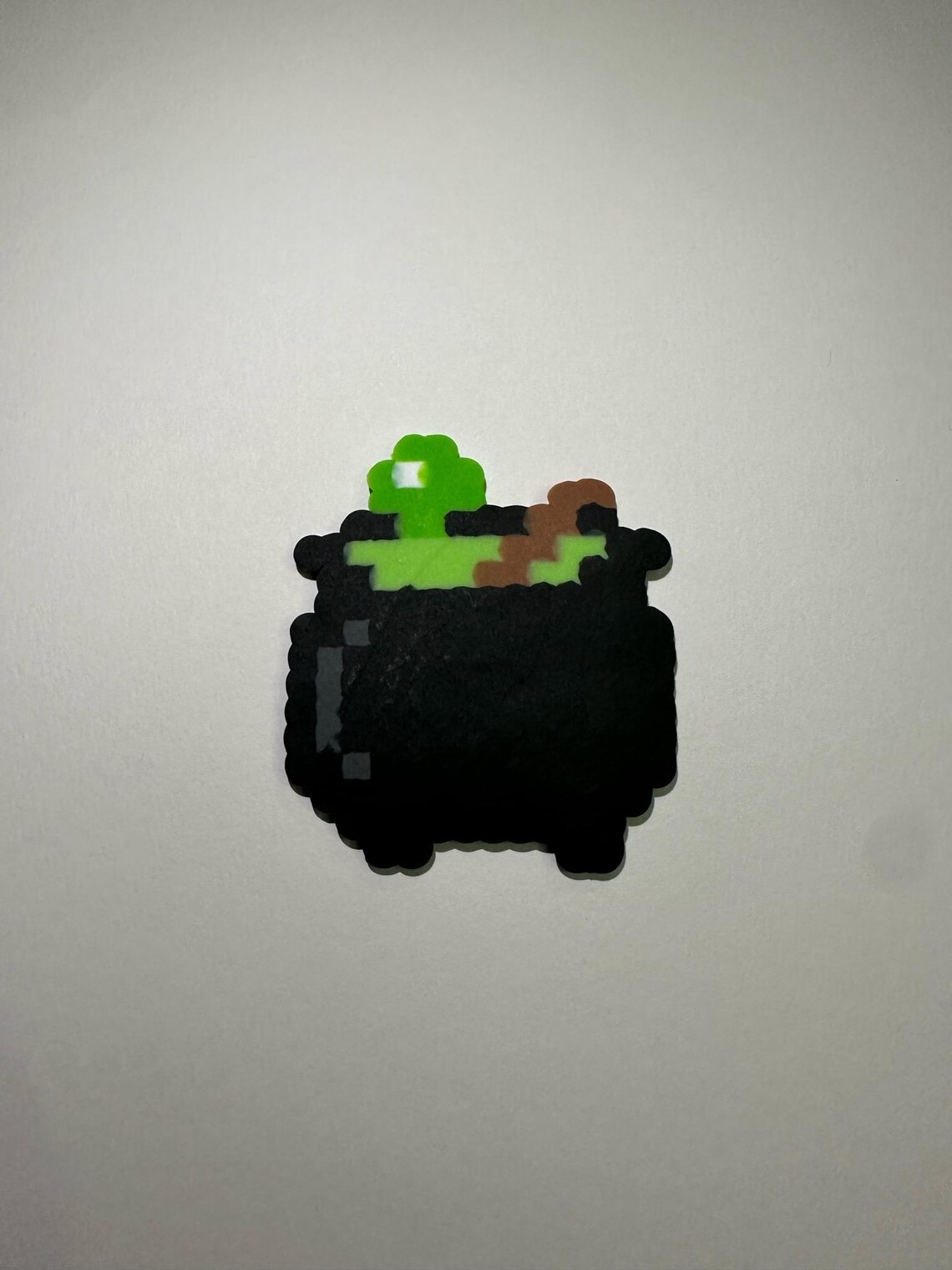 Halloween Cauldron With Potion Inside Perler Bead Pixel Art Spooky ...