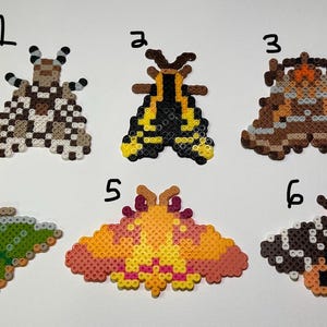 Bug Perler Bead Art Moth Insect Beads Pixel Art - Etsy