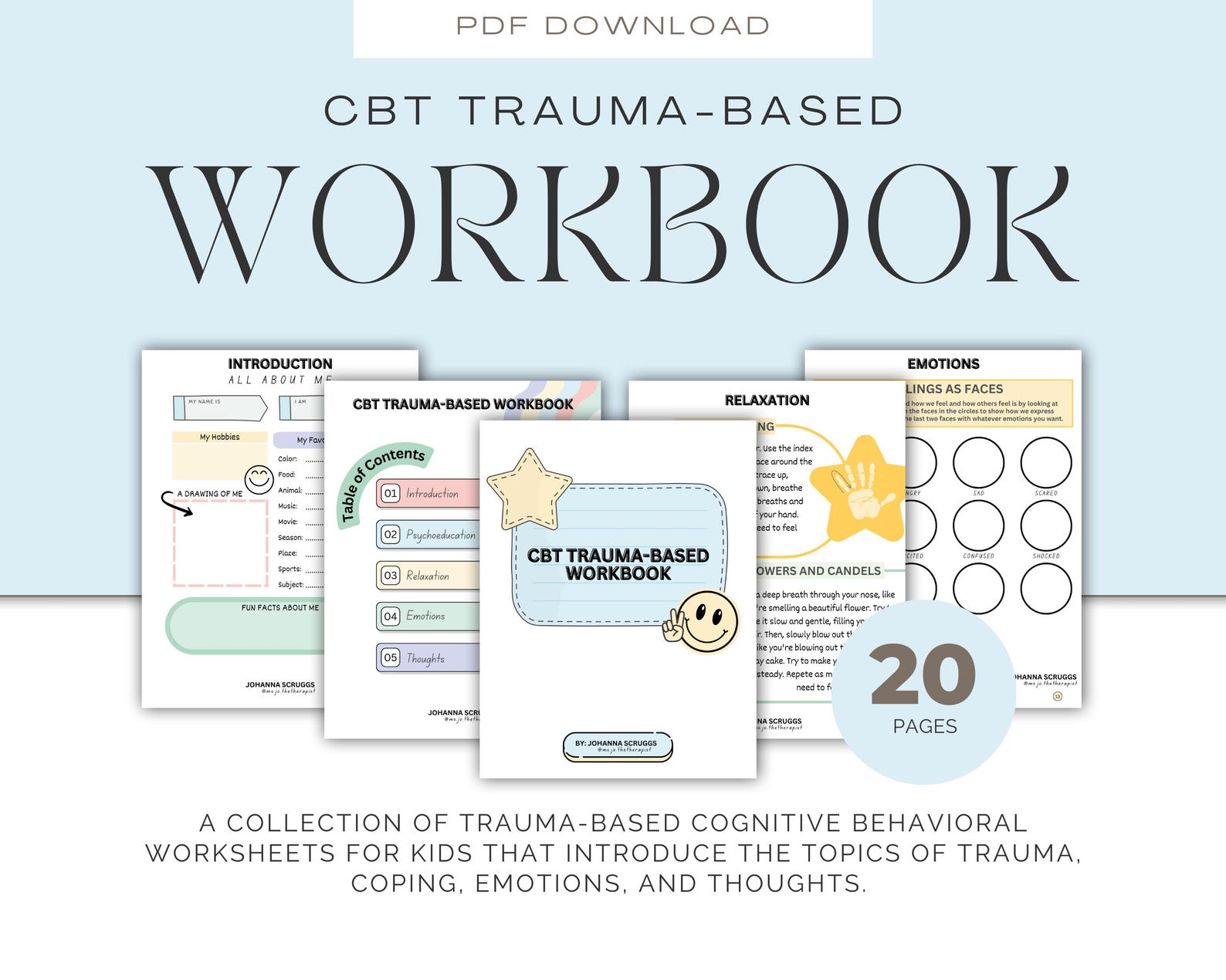 Cognitive Behavioral Therapy (CBT) Trauma-based Workbook - (TF-CBT) - Etsy