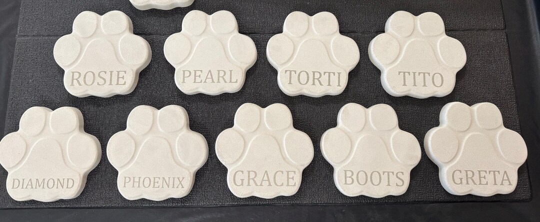 Personalized Concrete Paw Print - Outdoor Decoration for Pet Lovers ...