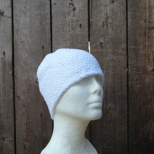 Men's Kundalini Yoga Cap, Pure White Cotton Hand Crocheted Beanie - Etsy