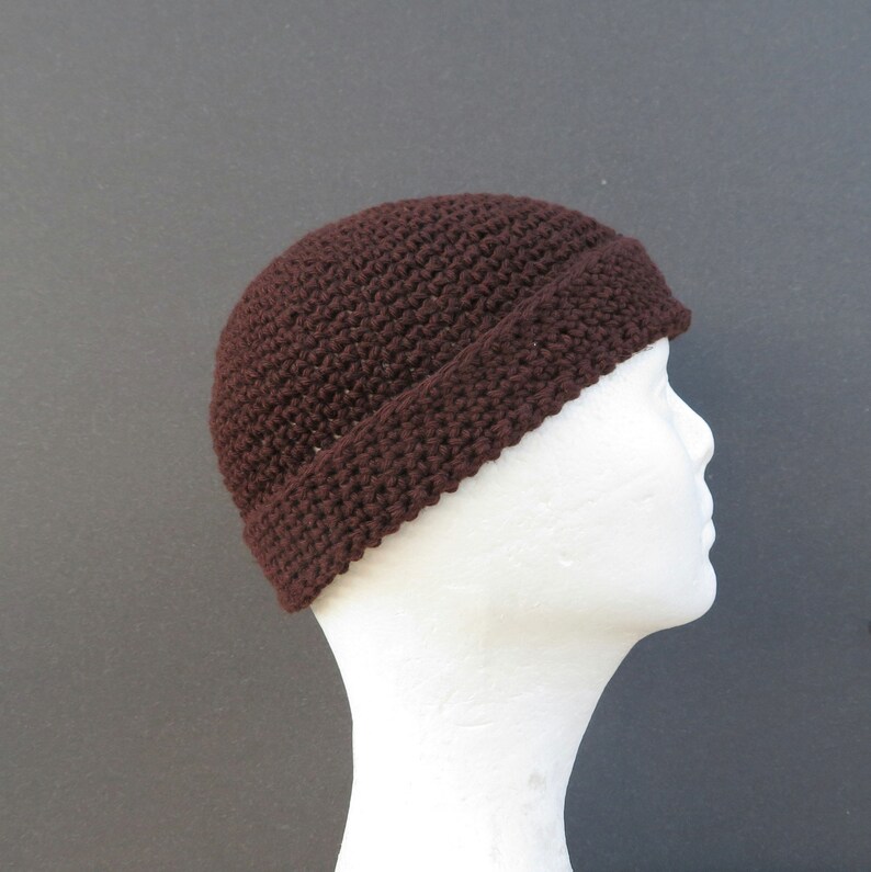 Men's Summer Docker Hat Espresso Brown Cotton Linen Blend - Etsy