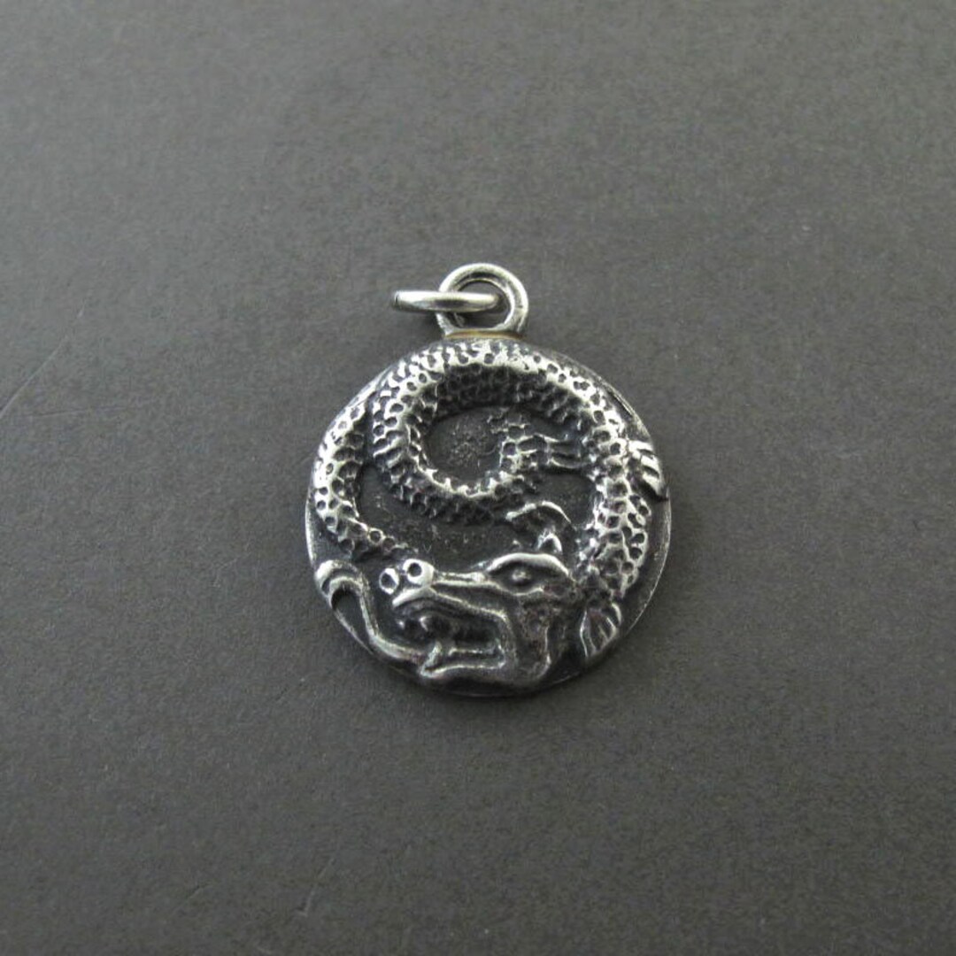 Collar de dragón enrollado protector de dragón talismán de - Etsy España