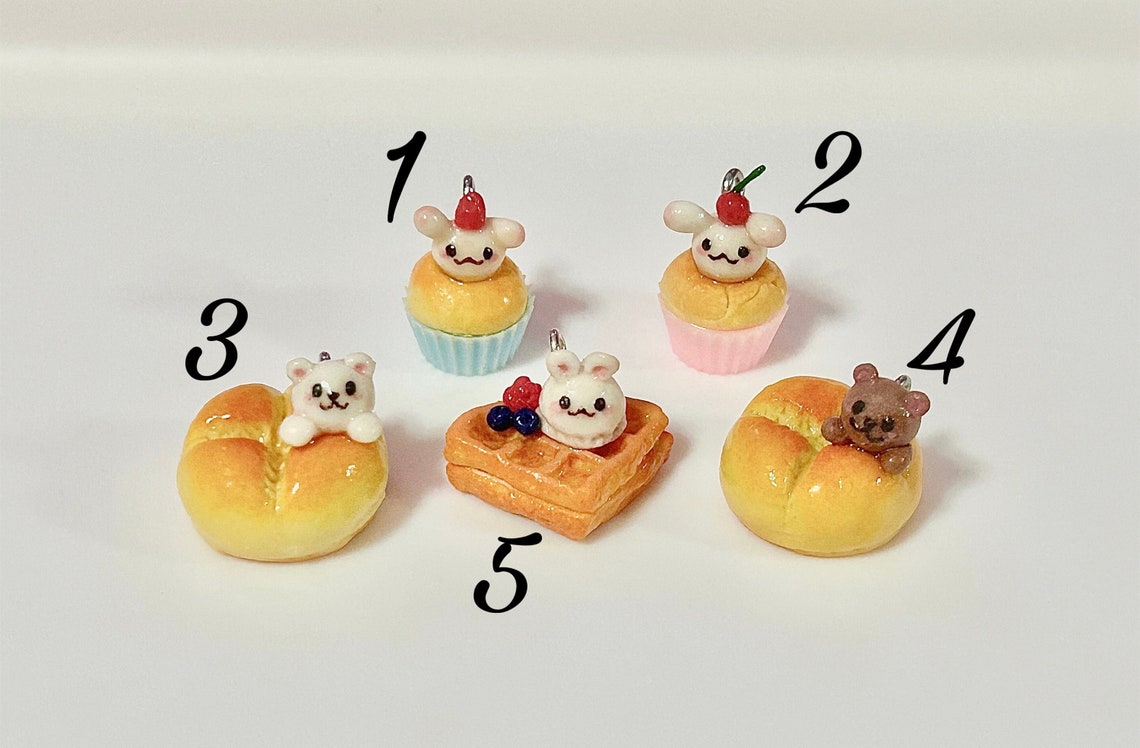 Handmade Miniature Pastry Bread/waffle Ice Cream/muffin/croissant Mini ...