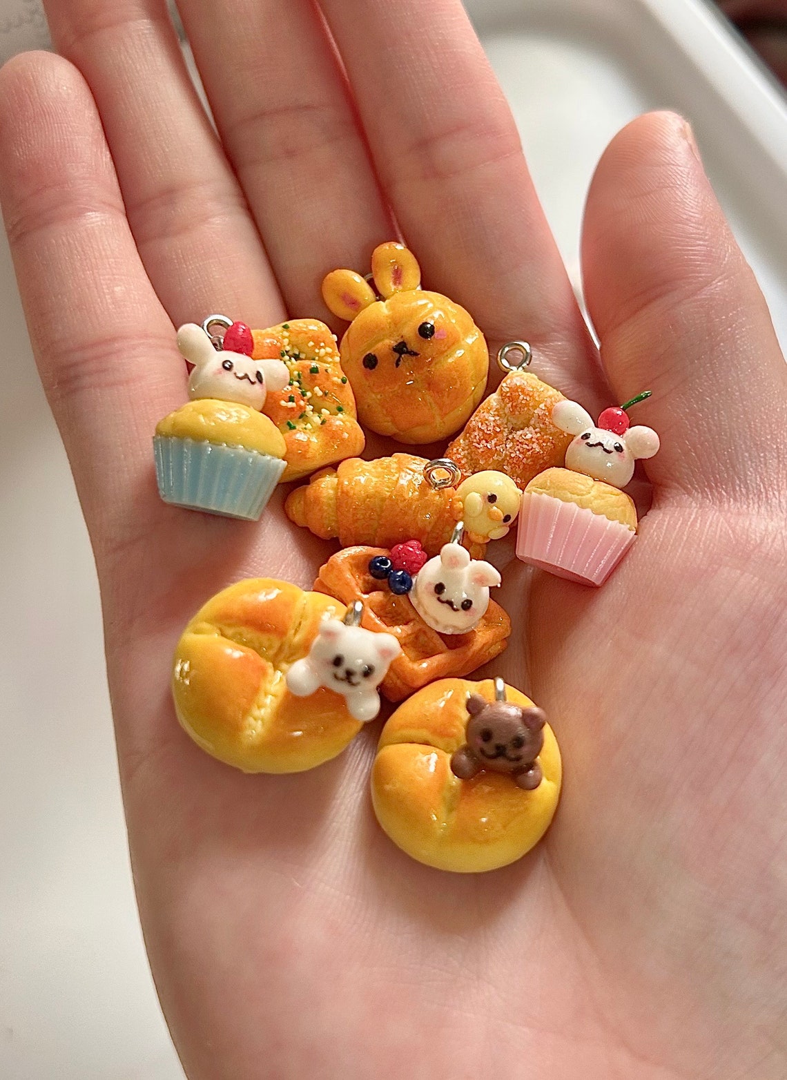 Handmade Miniature Pastry Bread/waffle Ice Cream/muffin/croissant Mini ...