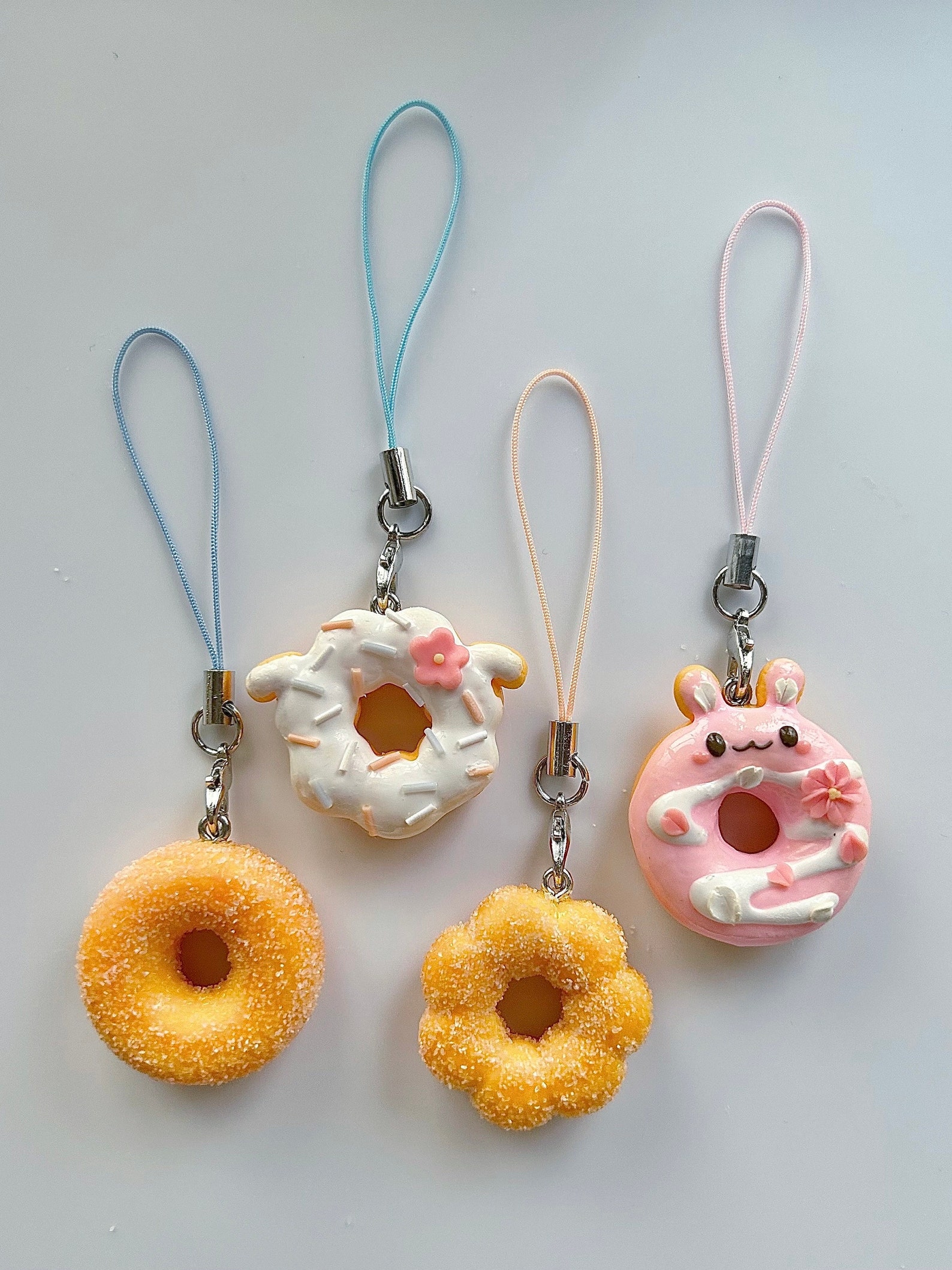 Handmade Sakura Bunny/sheep/mochi/regular Donut Phone Charm/pin - Etsy