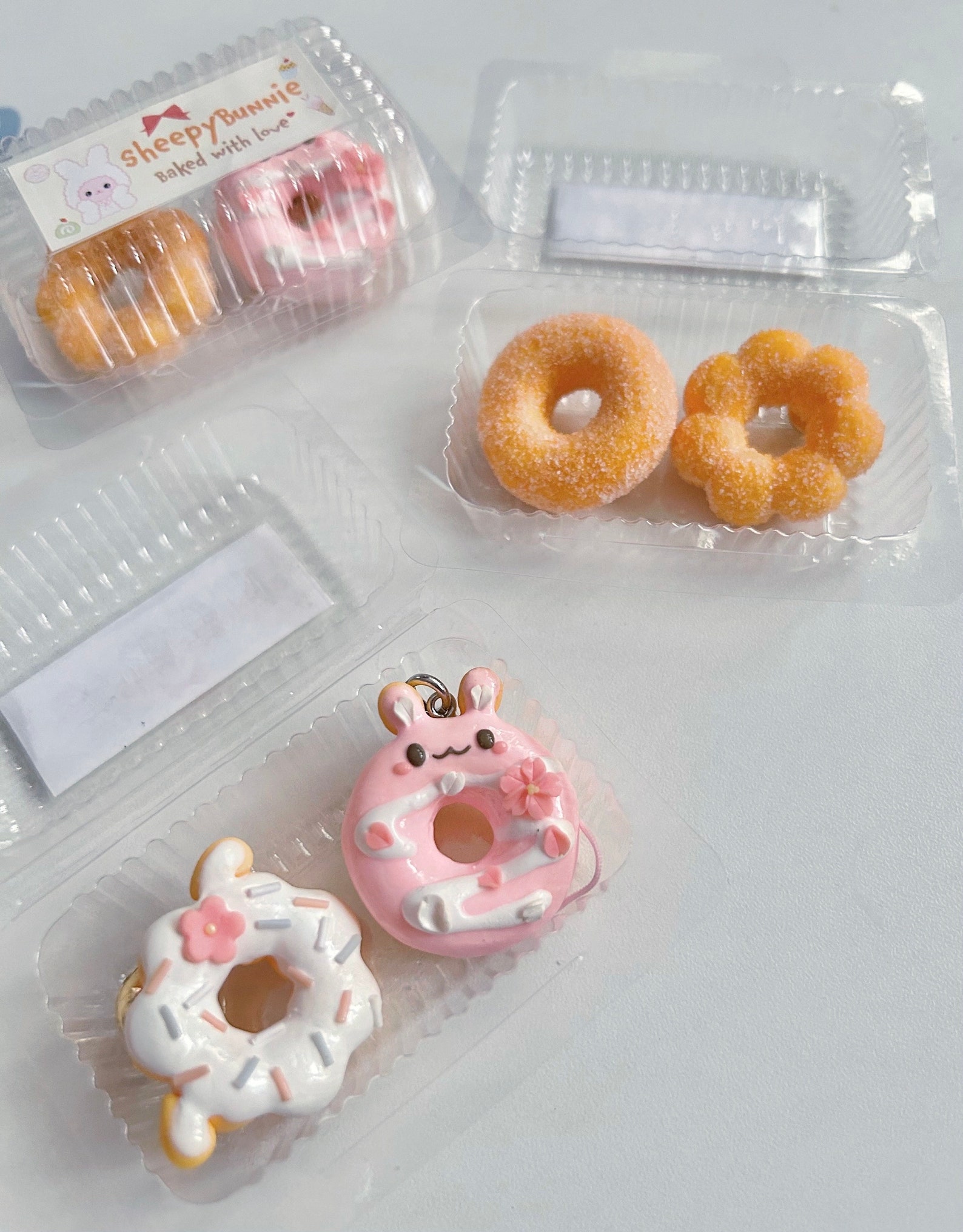 Handmade Sakura Bunny/sheep/mochi/regular Donut Phone Charm/pin - Etsy