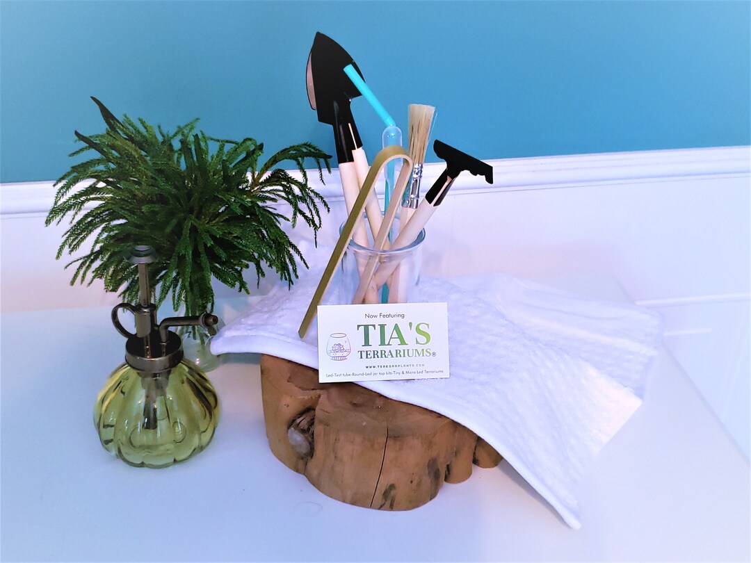 Terrarium Tool Kit-7 Piece Set Includes Shovel-rake-spade-bamboo Tongs ...