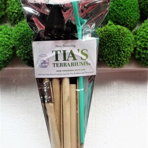 Terrarium Tool Kit-7 Piece Set Includes Shovel-rake-spade-bamboo Tongs ...