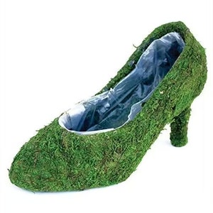 Moss Shoe Planters-shoe Baskets-moss Shoe-moss Boot-moss Planters-moss ...