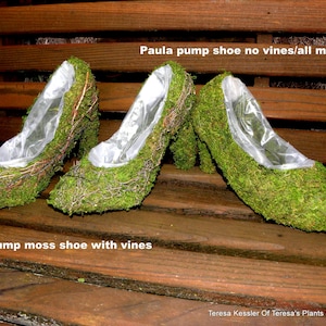 Moss Shoe Planter | Wedding Centerpiece | Moss and Vines Shoe | Moss ...