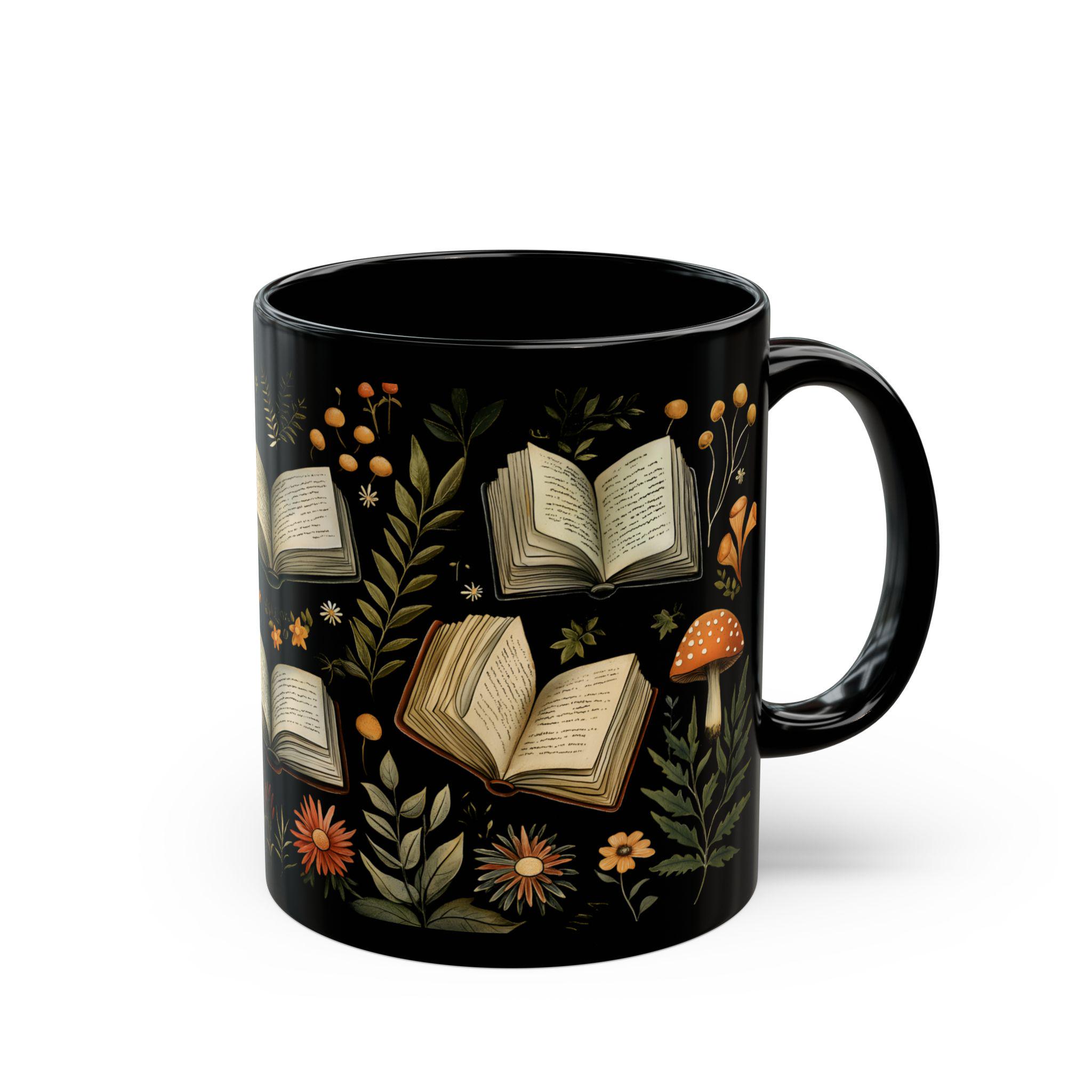 Cottagecore & Goblincore Flora Mug, Whimsical Design With Mushrooms and ...