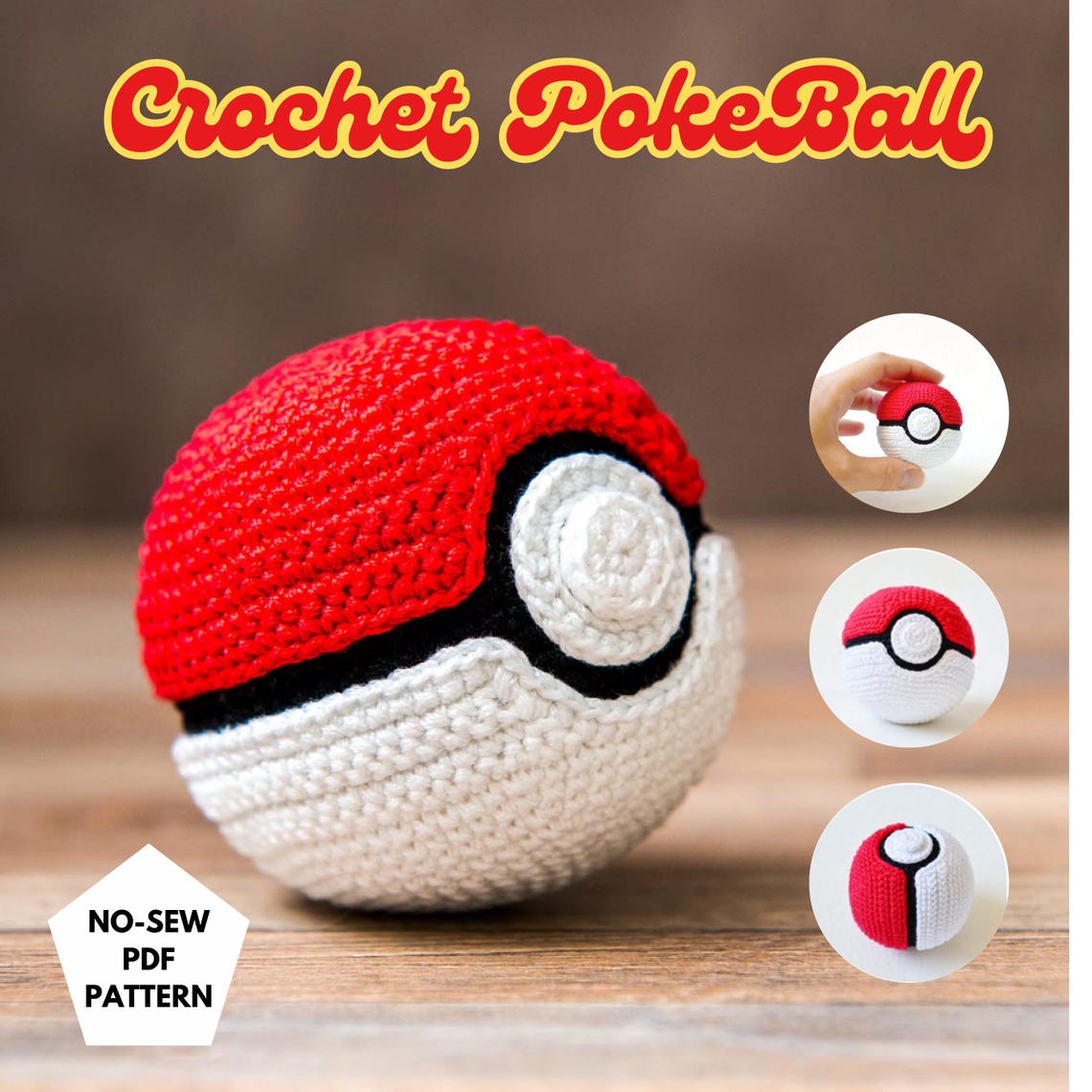 Pokeball Crochet Pattern Digital PDF Easy Pokemon Amigurumi Tutorial ...