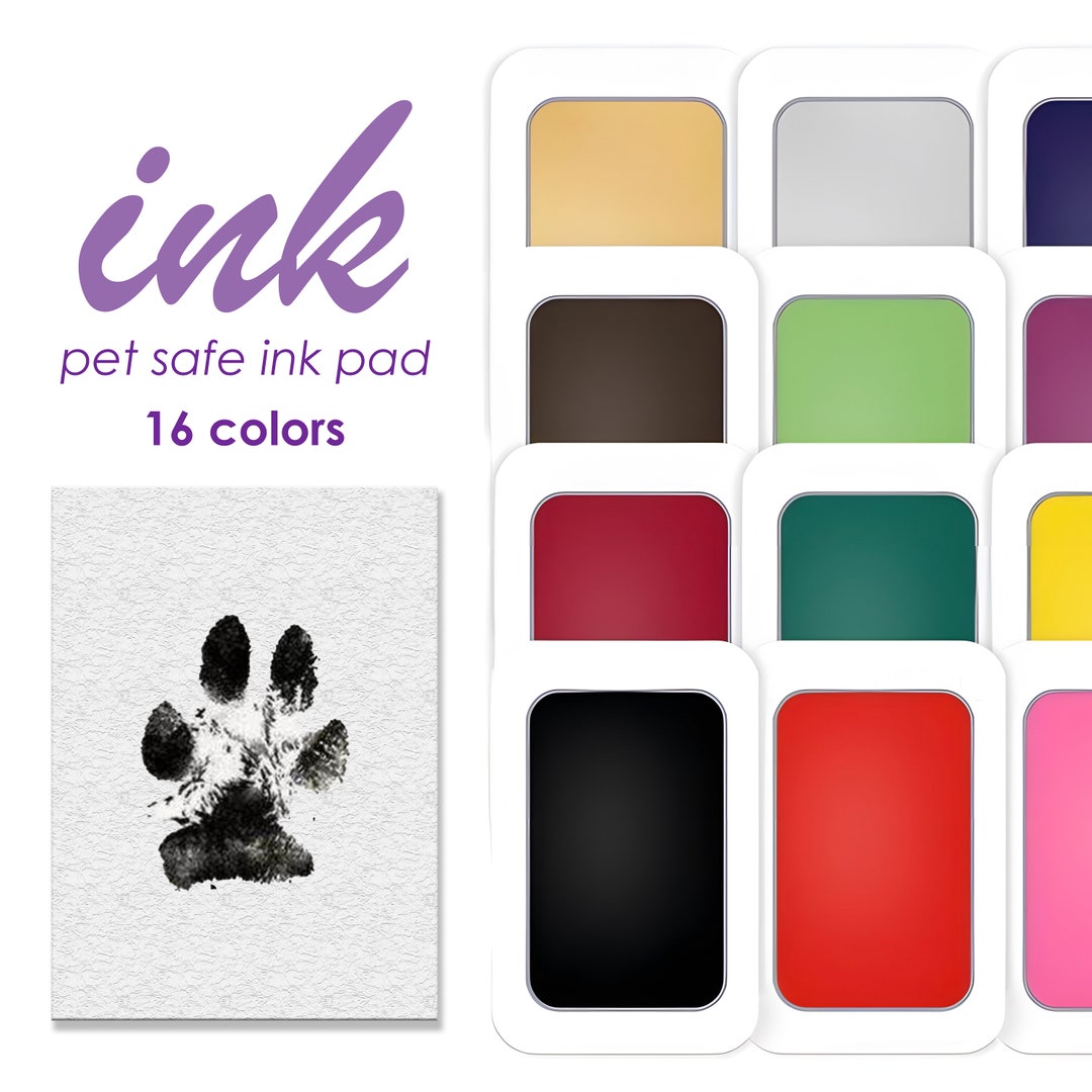 Pet Paw Ink Pad,clean-touch Kit for Handprint/footprint Imprint Set ,16 ...