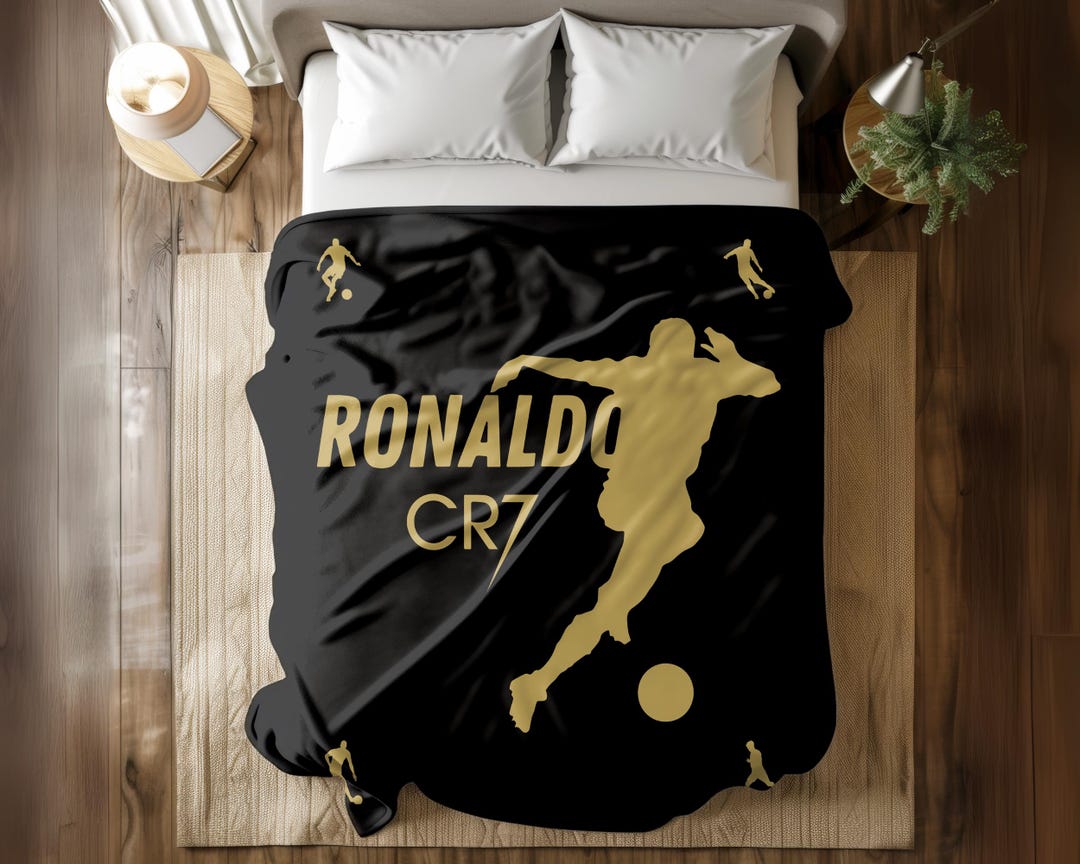 Cristiano Ronaldo CR7 Soccer Plush Blanket: Cozy Football Gift - Etsy