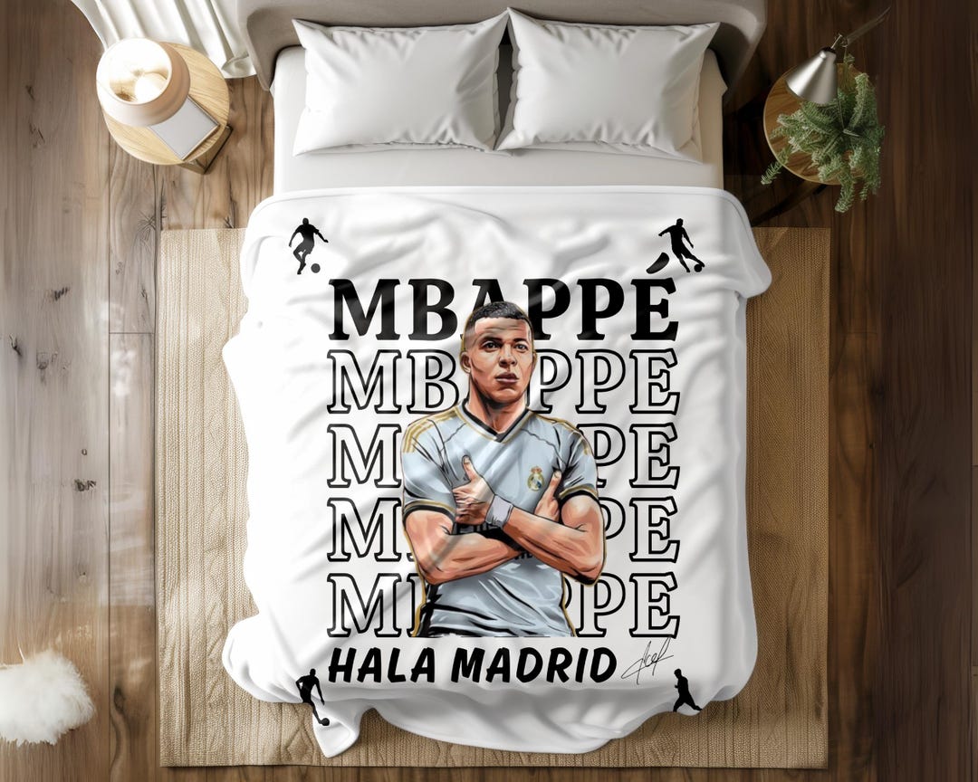 Kylian Mbappe Soccer Blanket Cozy Plush Gift for Christmas, Birthday ...