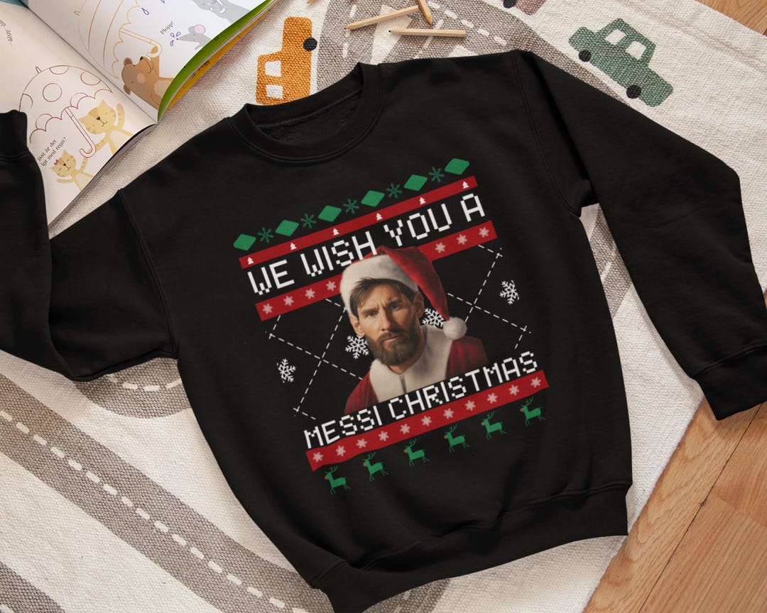 Messi Christmas Shirt | Holiday Soccer Sweater Gift | Youth & Adult ...