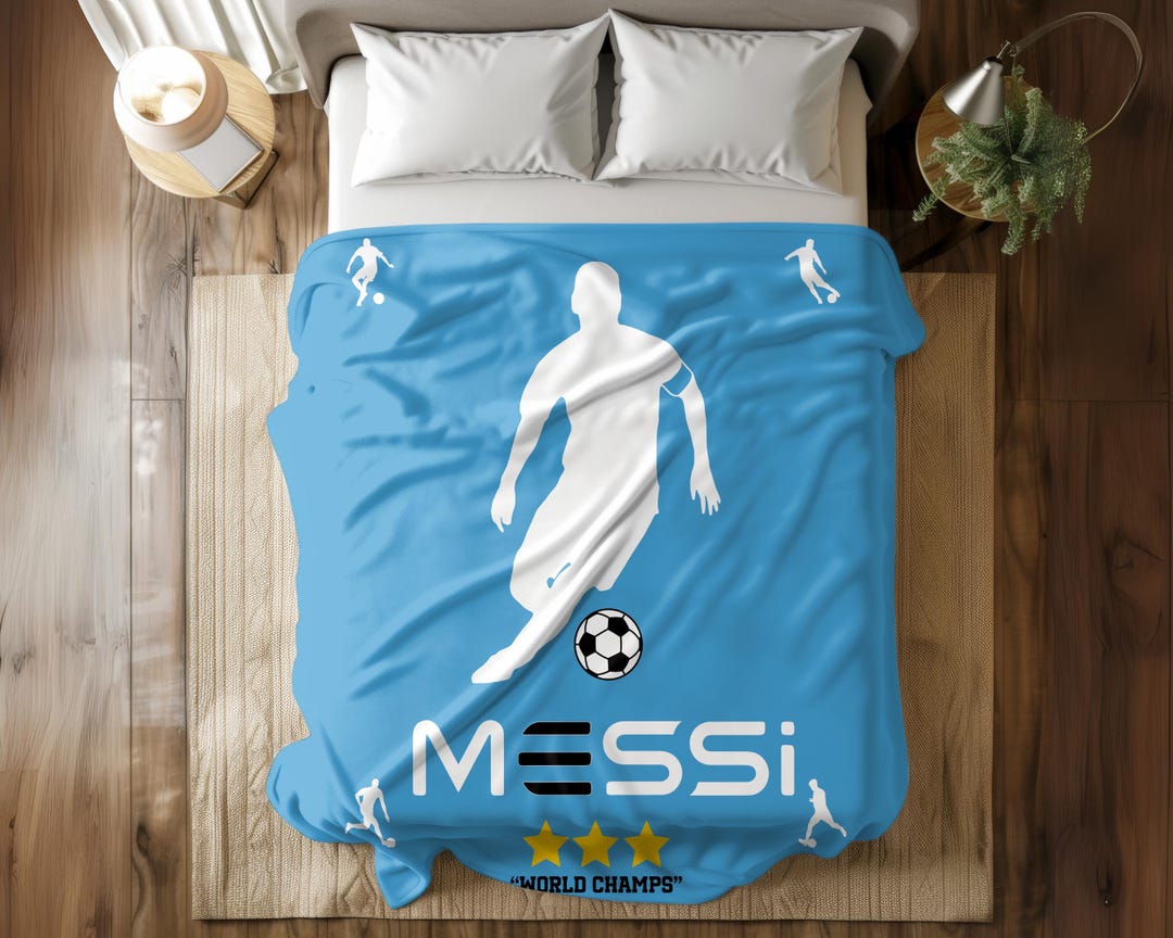 Messi Soccer Blanket: Plush Throw for Soccer Fans - Etsy