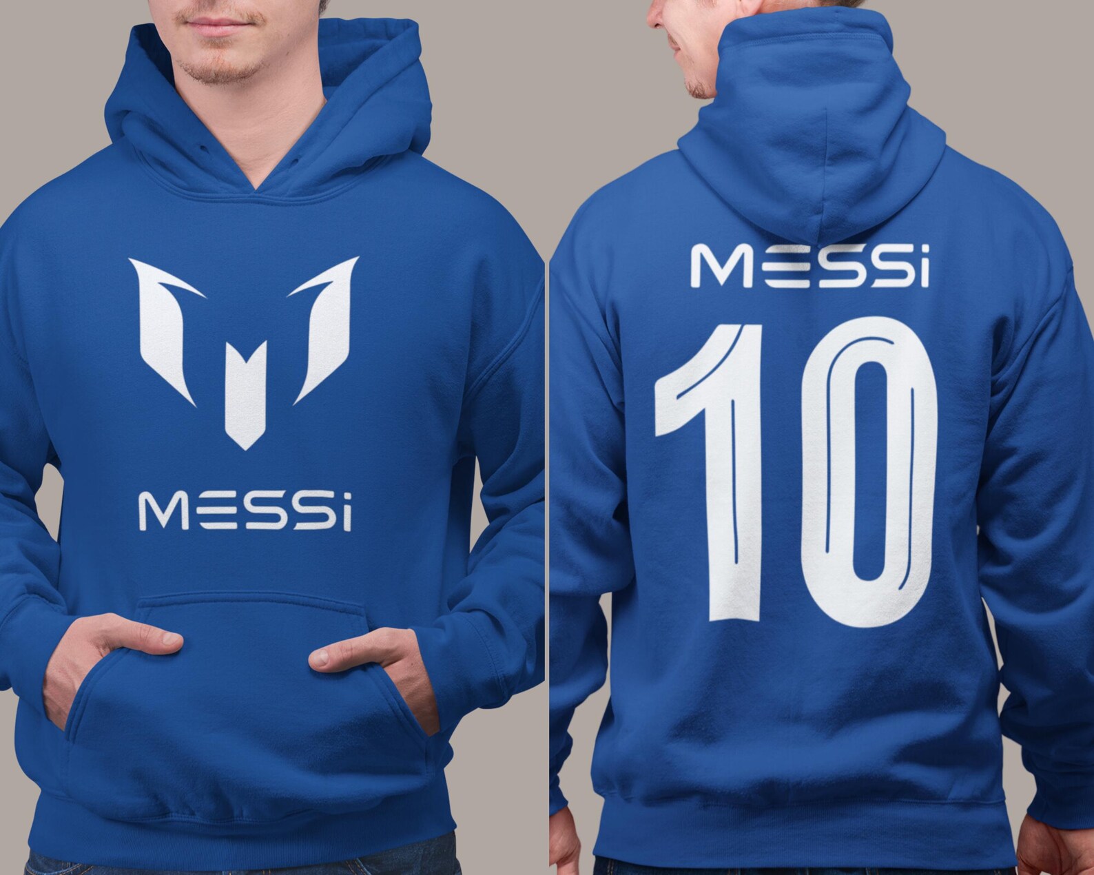 Lionel Messi Argentina Soccer Hoodie: Front & Back Design - Etsy