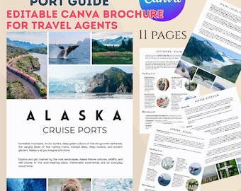 Alaska Cruise Port Guide Template: Editable Canva Brochure (digital ...