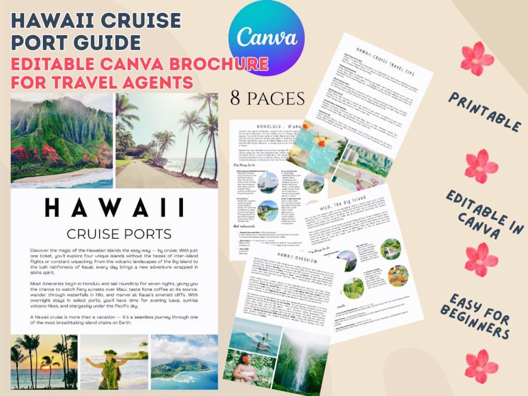 Hawaii Cruise Port Guide: Travel Agent Canva Template (PDF Download) - Etsy