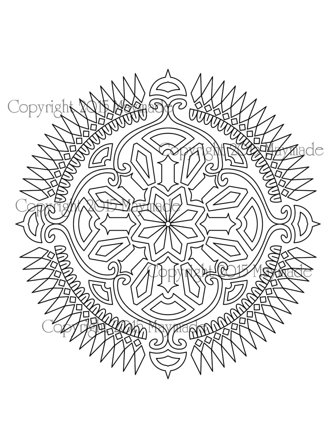 Mandala 9 - PDF, JPEG, PNG, Svg, and Gsp for Cutting Machines and ...