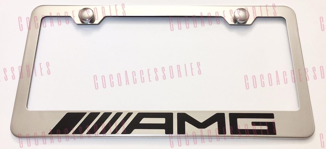 AMG Mercedes Benz Stainless Steel License Plate Frame Holder Rust Free ...