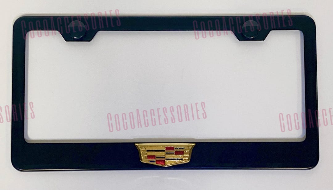3D Gold Cadillac Crest Escalade Emblem Matte Black Stainless Steel ...