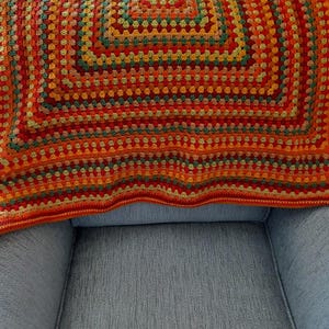 Autumn Leaves Granny Square Crochet Blanket Pattern (PDF Download ...