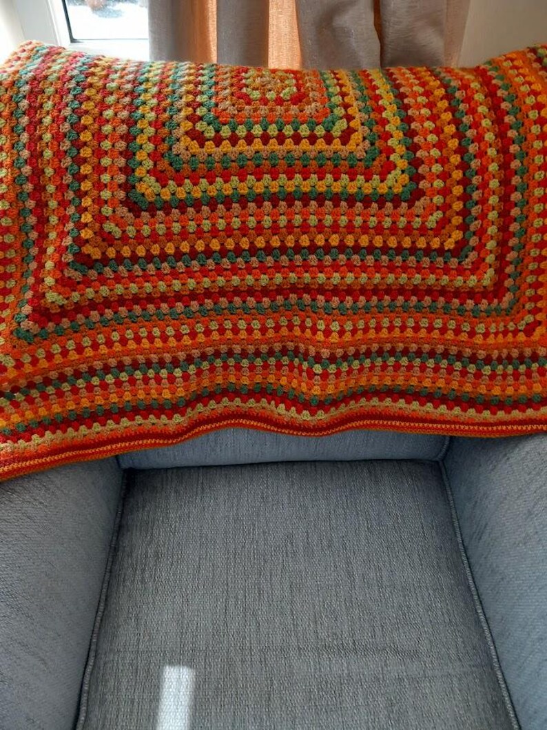 Autumn Leaves Granny Square Crochet Blanket Pattern (PDF Download ...