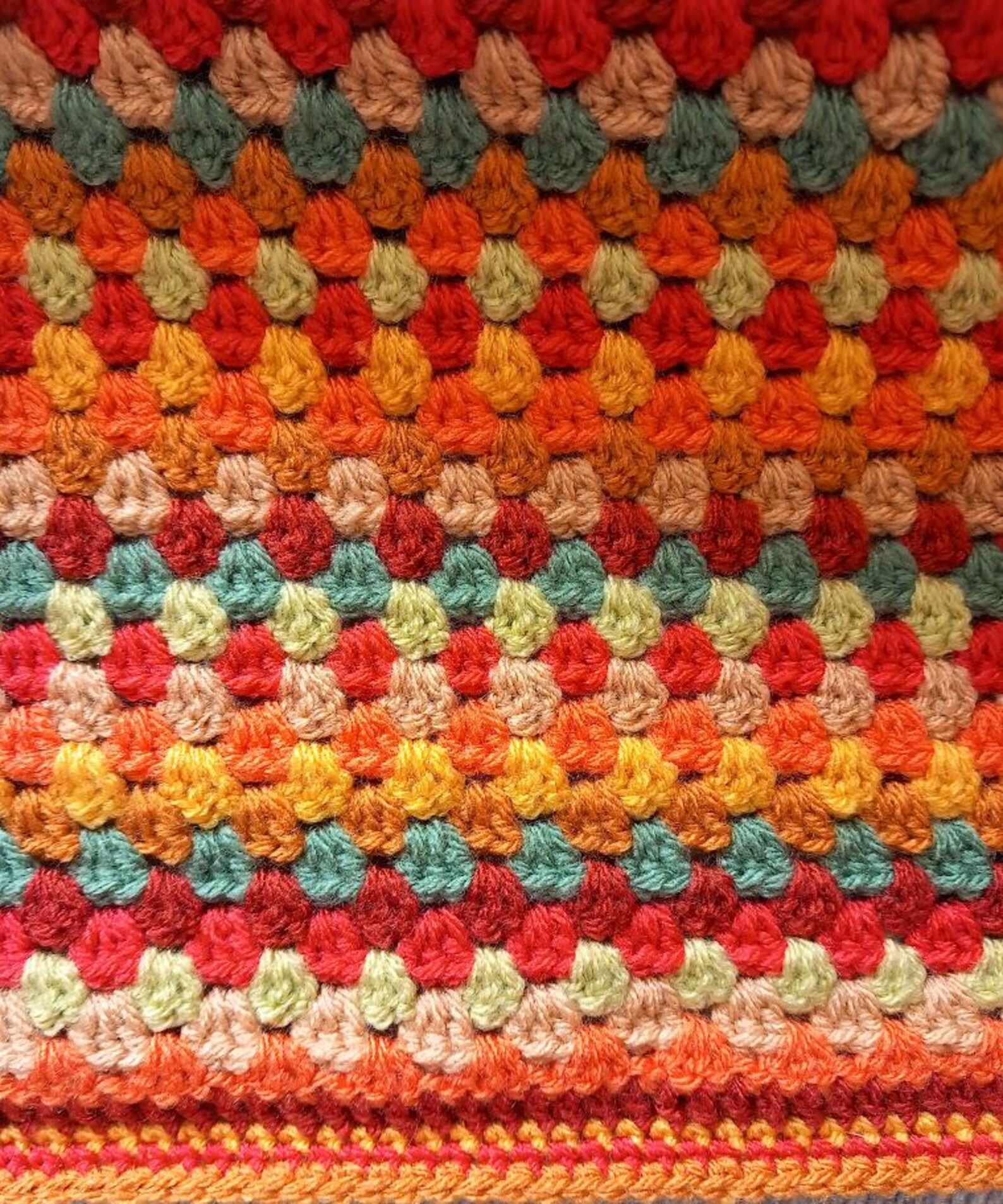 Autumn Leaves Granny Square Crochet Blanket Pattern (PDF Download ...