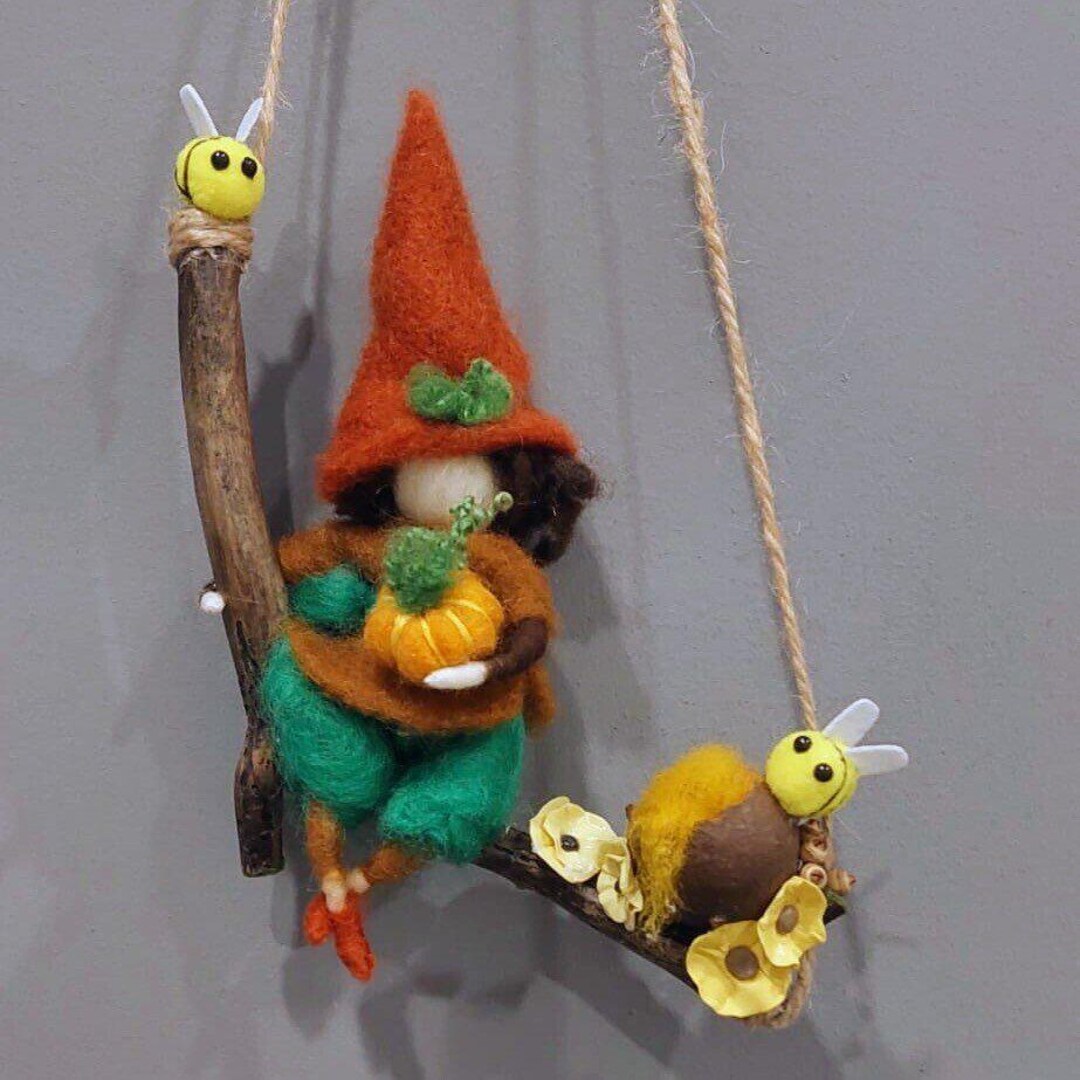 Waldorf Elf PUCK in 100% Merino Wool. Home Decoration. Magical ...