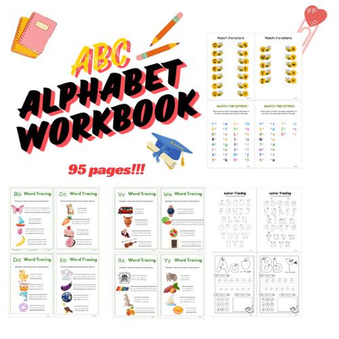 Abc Alphabet Workbook - Etsy