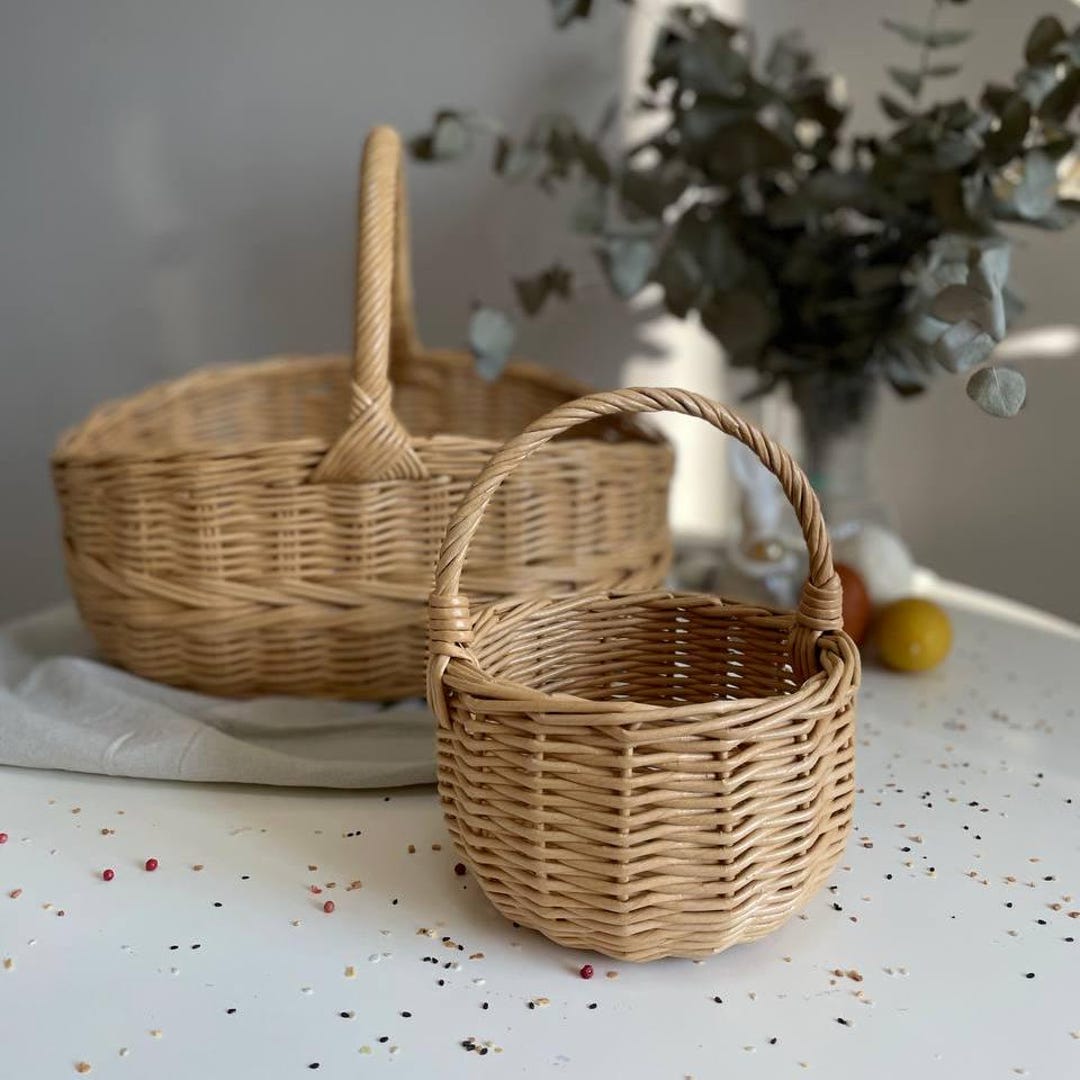 Wicker Easter Basket, Rustic Treasure for Kids Egg Hunt, Easter Gifts ...