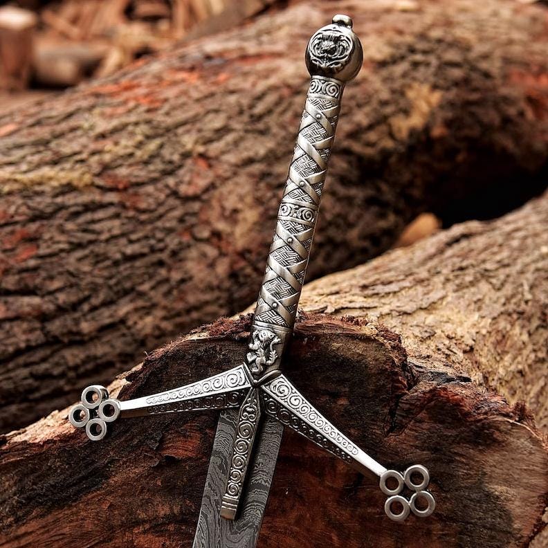 Scottish Claymore Sword, Handmade Medieval Viking Sharp Edge Best Gift ...