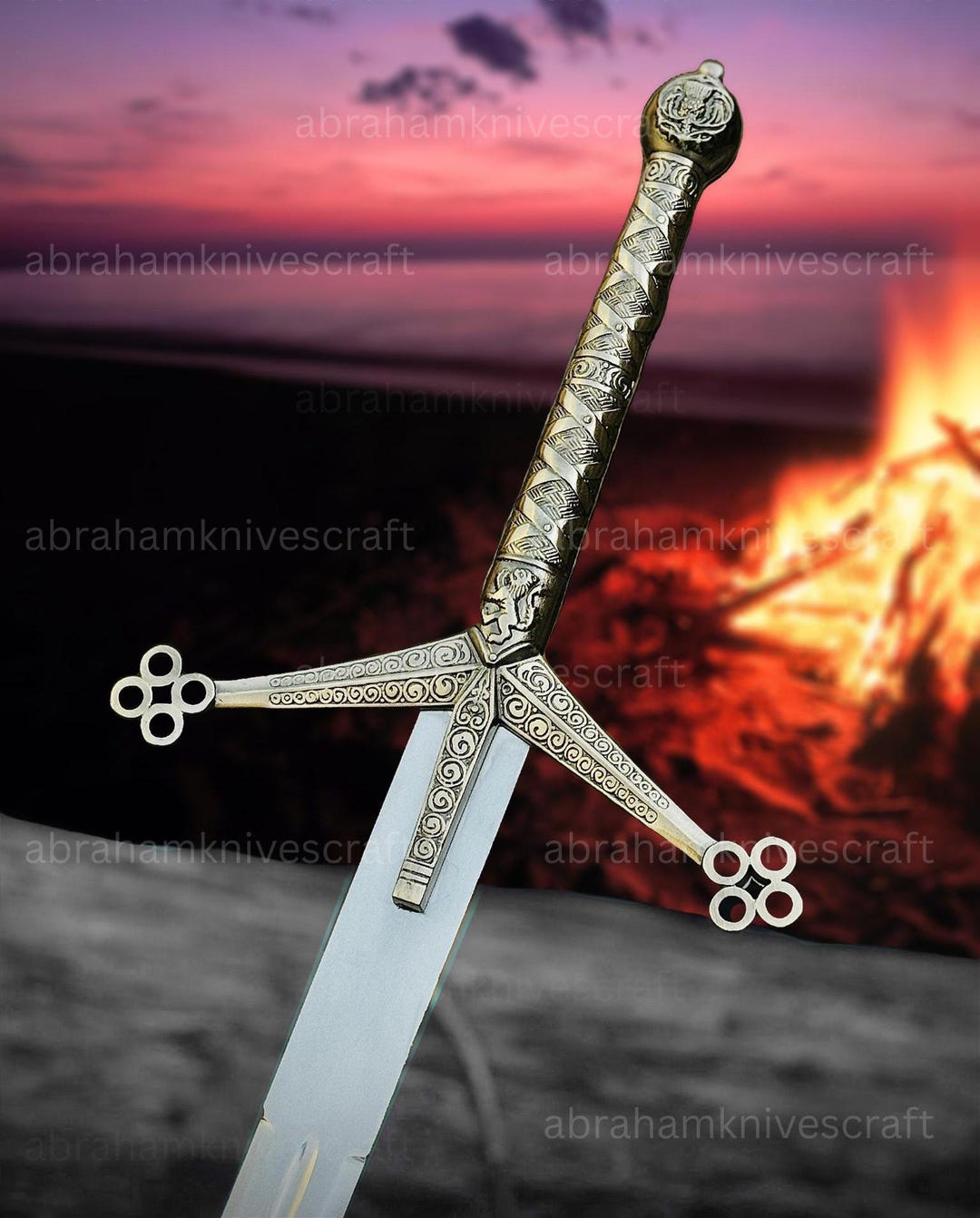 Handforged Scottish Claymore Sword J2 Steel Highland Claymore Black ...