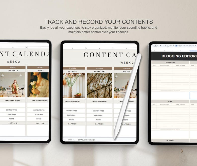 Digital Content Planner: Social Media Calendar & Marketing (digital ...